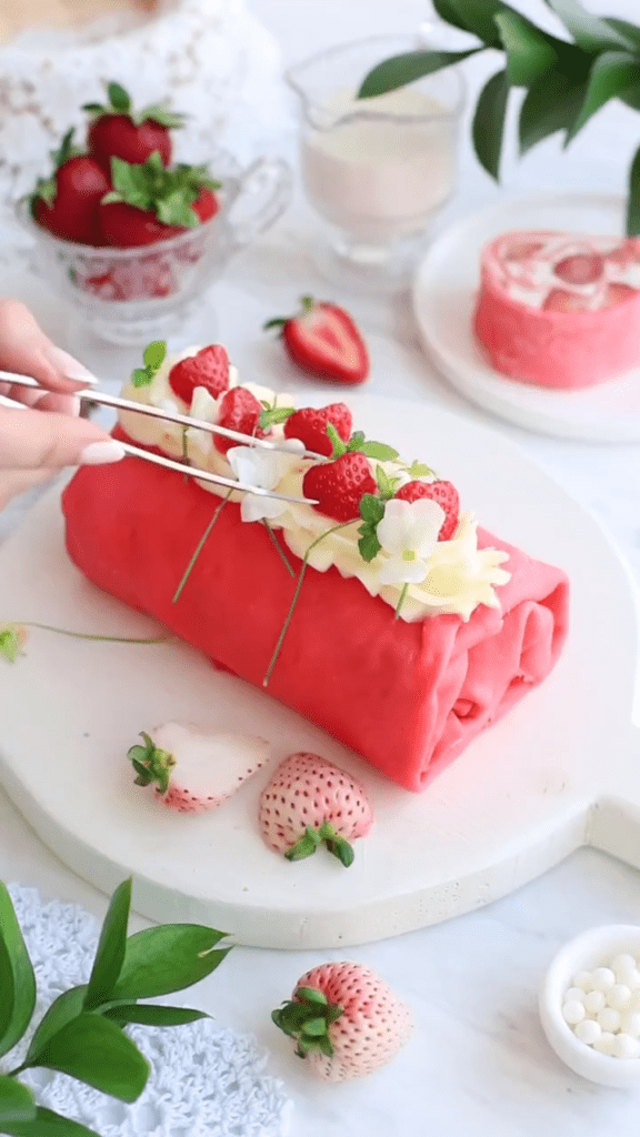 Strawberry Crepe Roll Recipe